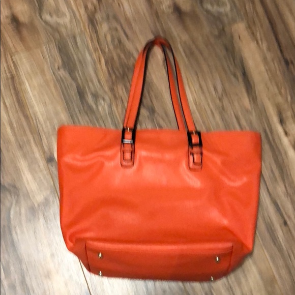 Merona | Bags | Merona Orange And Navy Tote | Poshmark